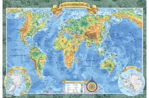 Pasaulio gamtinis žemėlapis. 88x60 cm | Pegasas