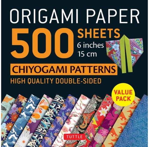 Origami Paper 500 sheets Chiyogami Designs 6 inch 15cm High-Quality ...