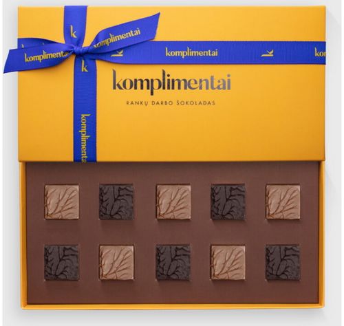 Šokoladinių saldainių rinkinys ASORTI KOMPLIMENTAI 90 d. | Pegasas