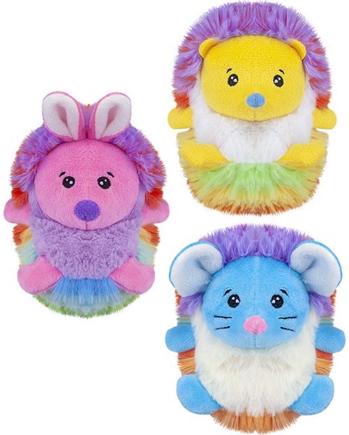 Pliušinis žaislas spalvotas ežiukas PUFFLE PETS RAINBOW 10 cm. Įv ...
