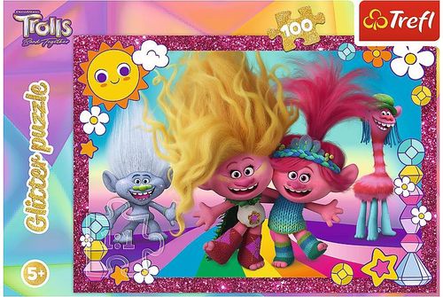 TREFL TROLLS Blizgantis dėlionė „Troliai 3“, 100 det. | Pegasas