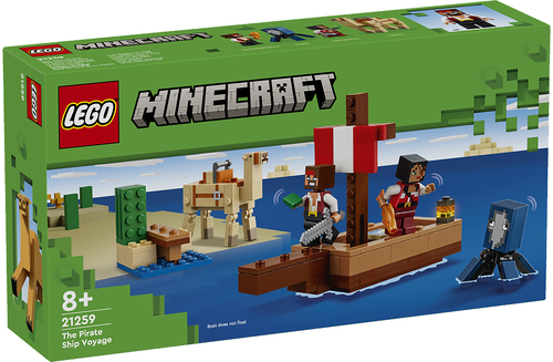 LEGO Minecraft Kelionė Piratų Laivu 21259L | Pegasas