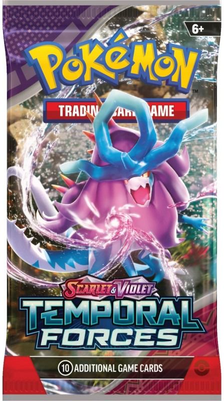 Kortelės Pokémon TCG: SV05 Temporal Forces - Booster pack 1 vnt. įv. rūšys | Pegasas